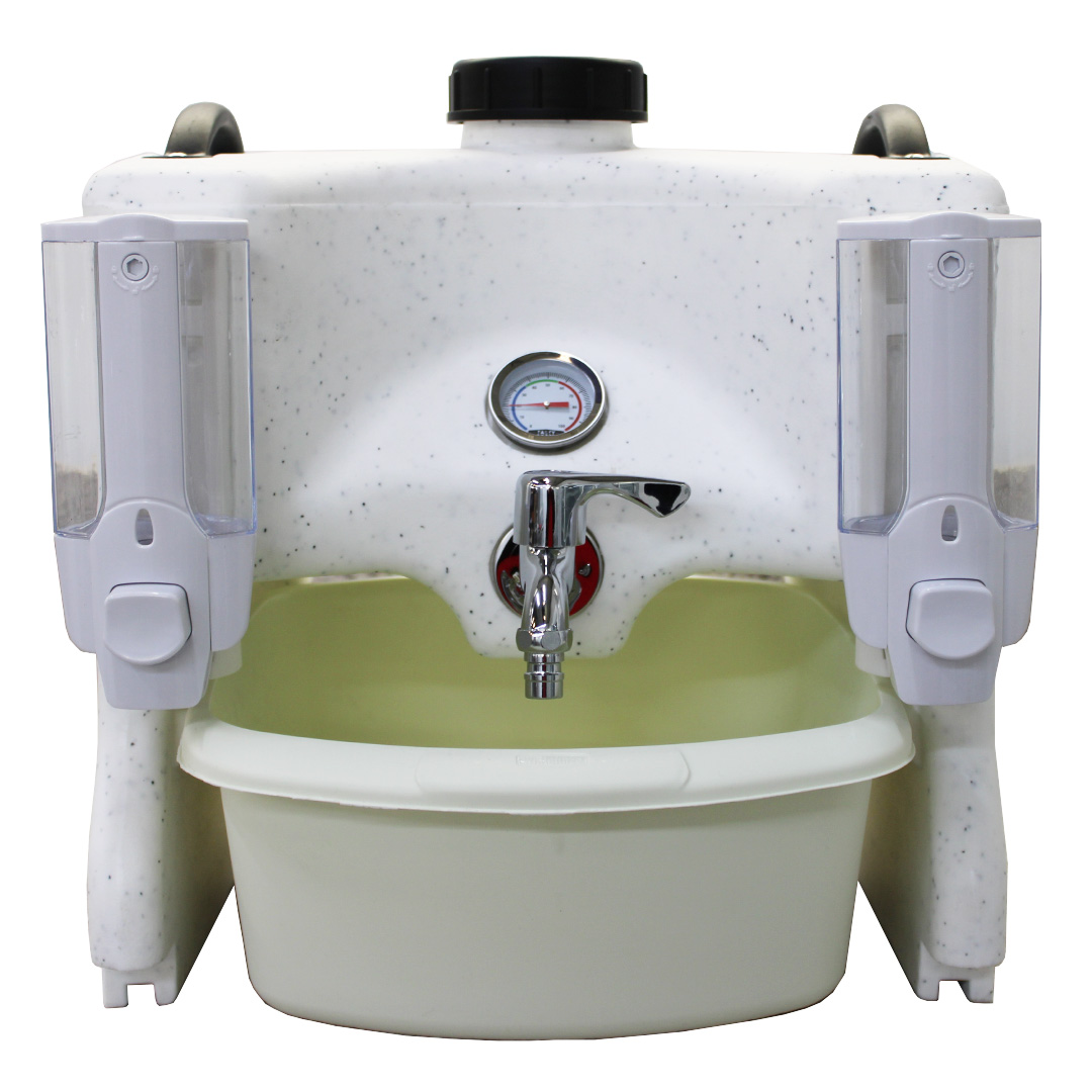 Mobile Hand Wash Station - Warm Water Tap and Dispenser Single Unit